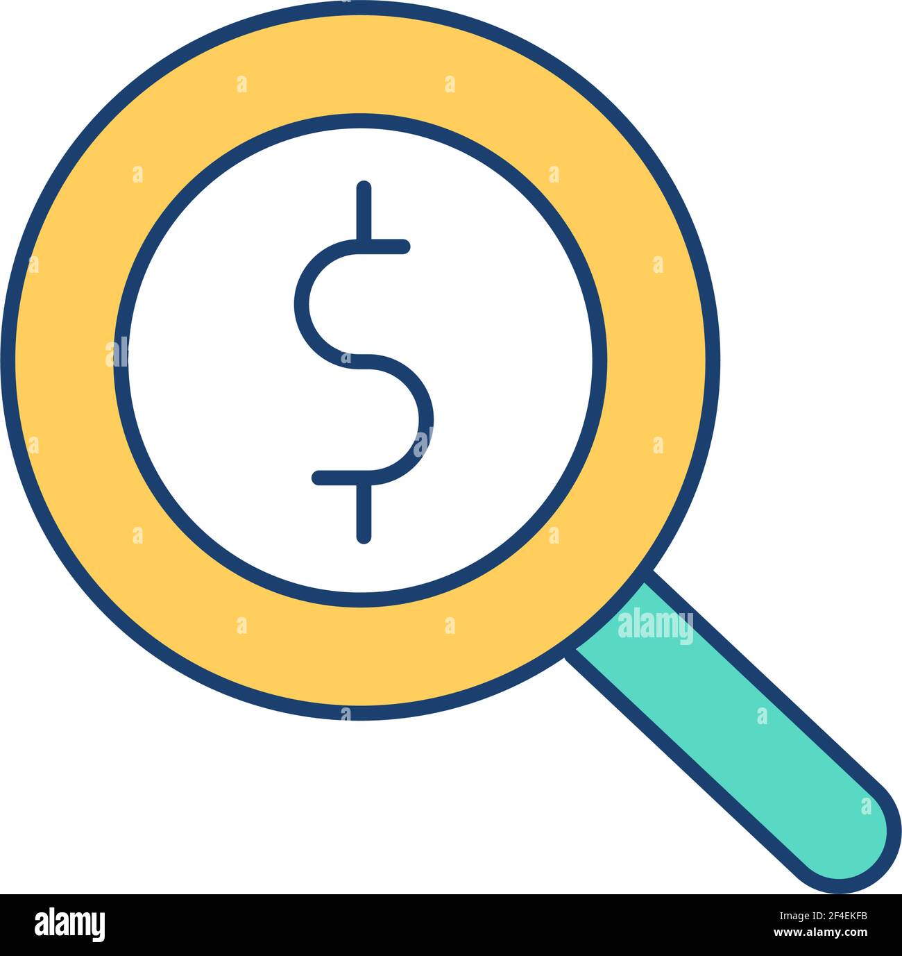 Searching for money RGB color icon Stock Vector Image & Art - Alamy