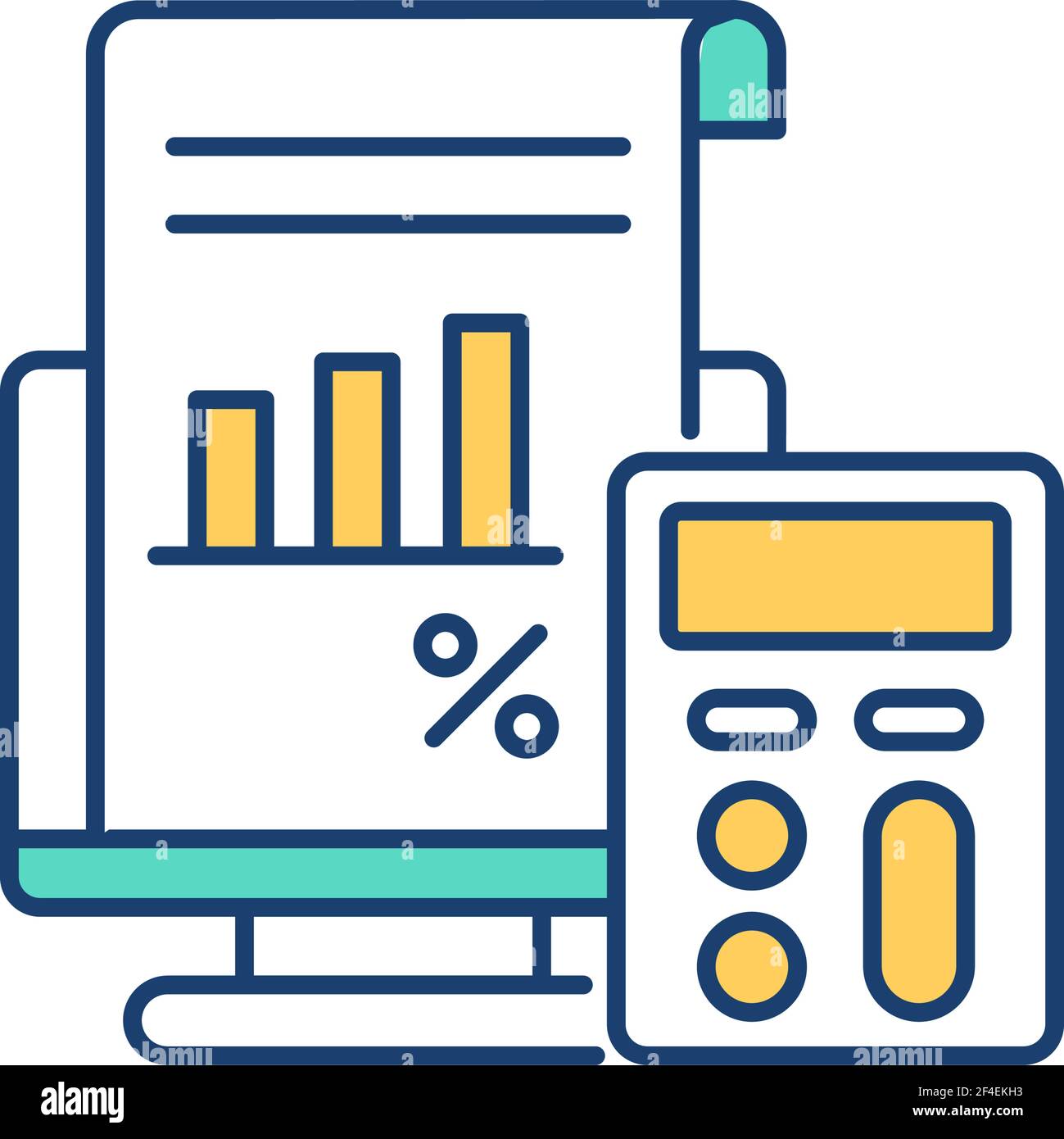 Calculating financial risk RGB color icon Stock Vector Image & Art - Alamy