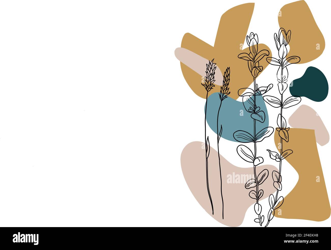 Poster in contemporary minimalistic boho style with geometric abstract ...