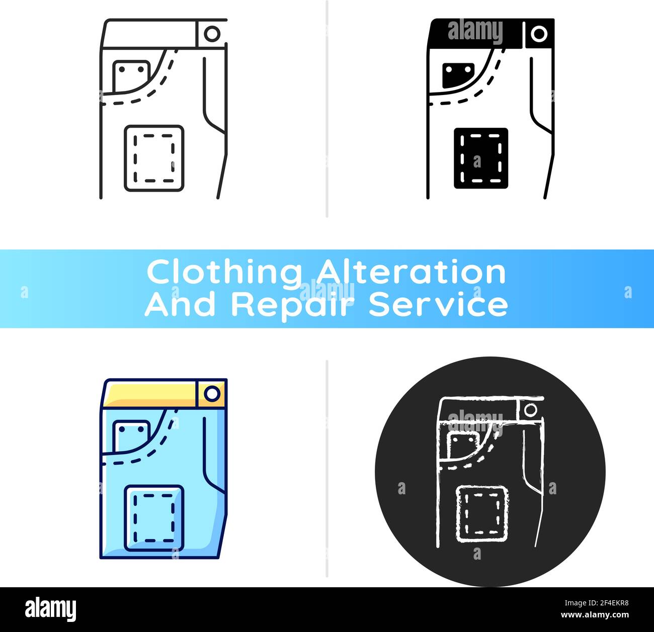 Denim repair black linear icon Stock Vector Image & Art - Alamy