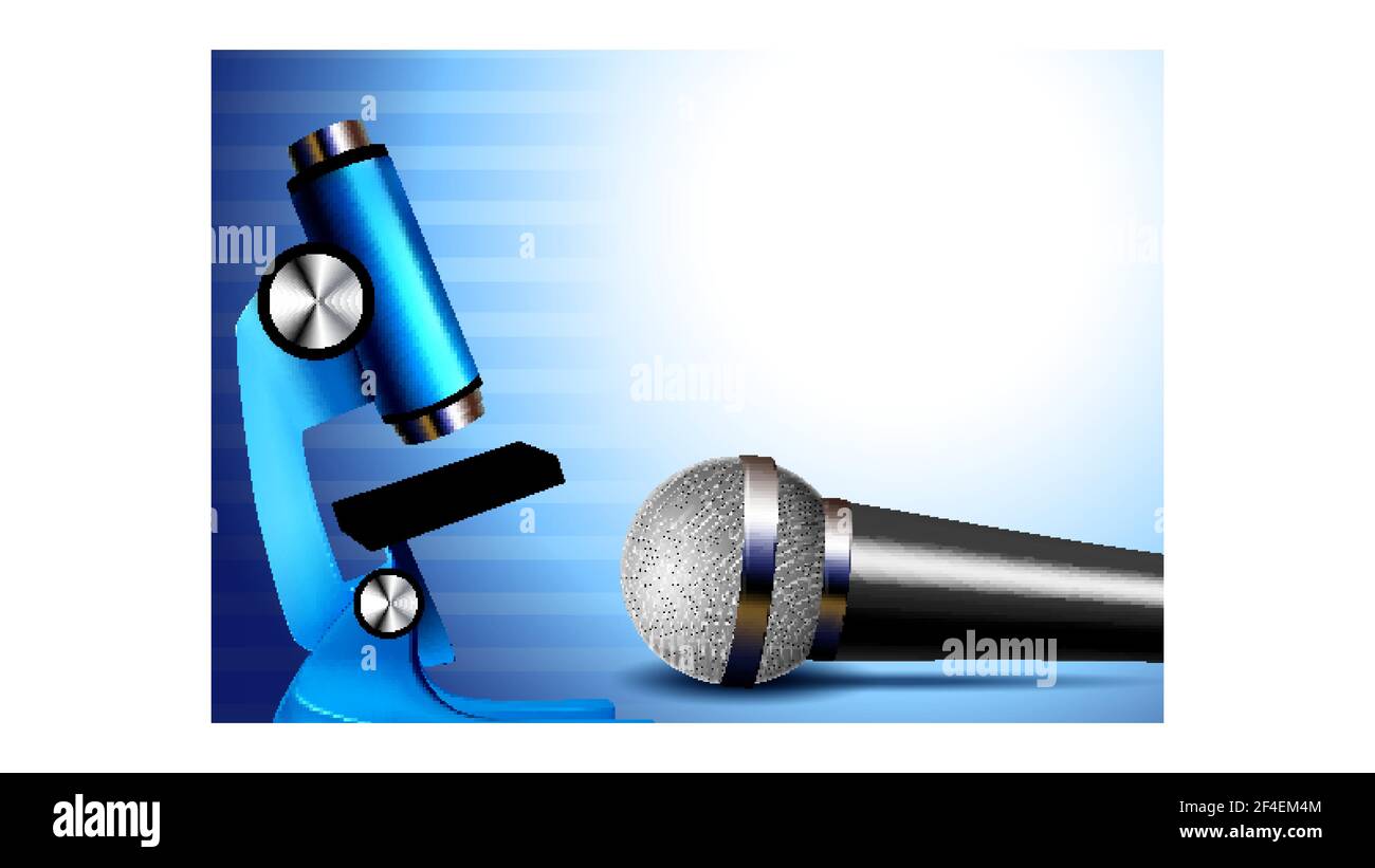 Science Conference Creative Promo Poster Vector Illustration Stock ...