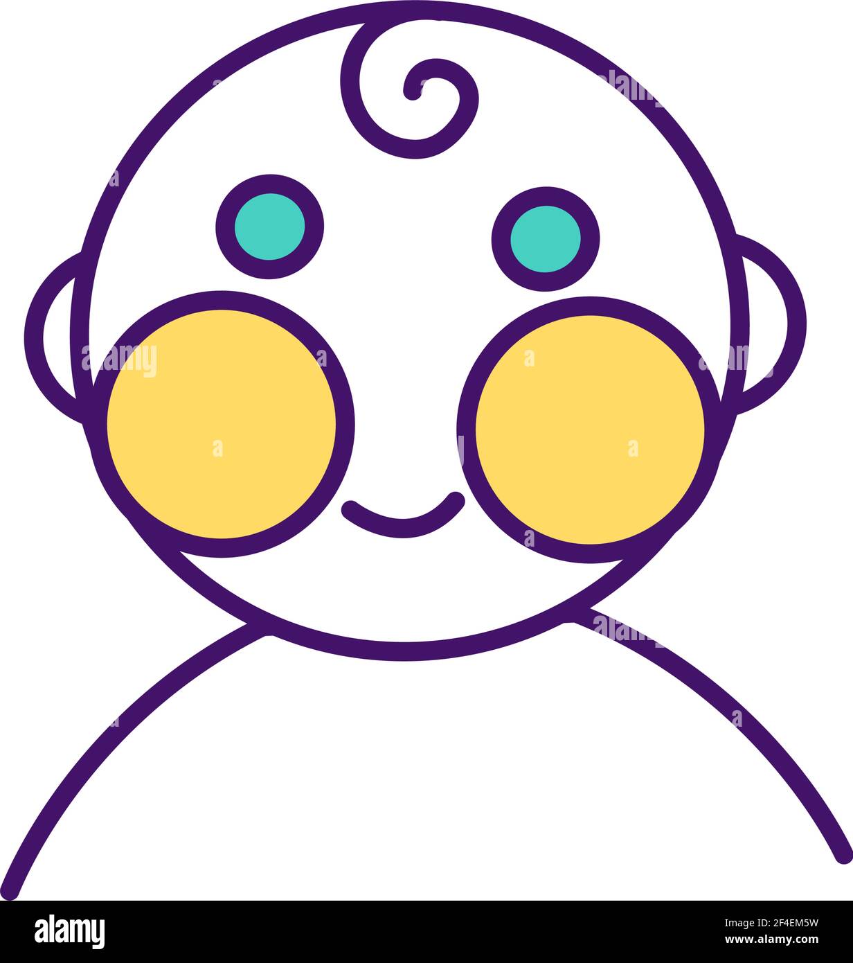 Childhood obesity RGB color icon Stock Vector Image & Art - Alamy