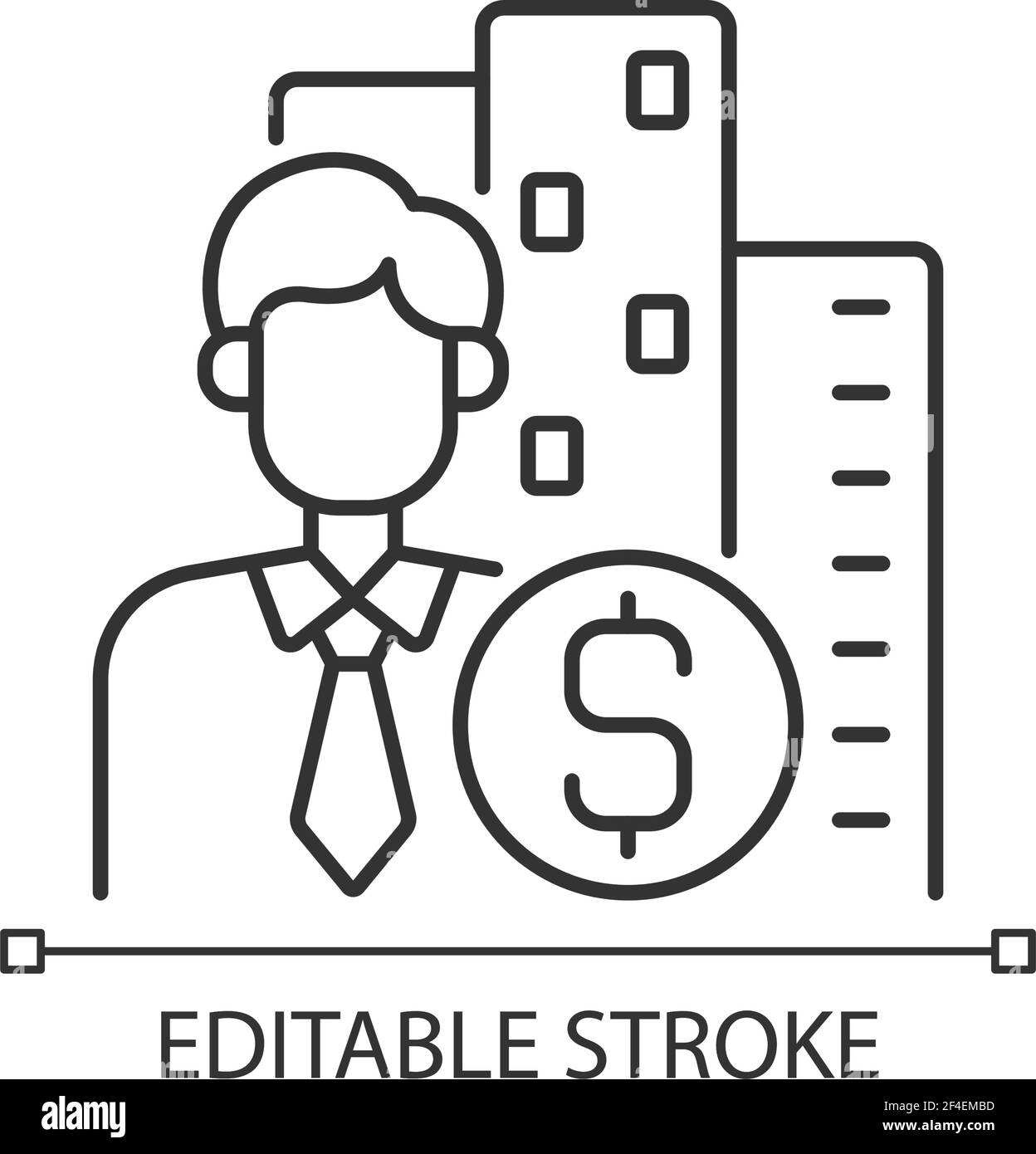 Office broker linear icon Stock Vector Image & Art - Alamy