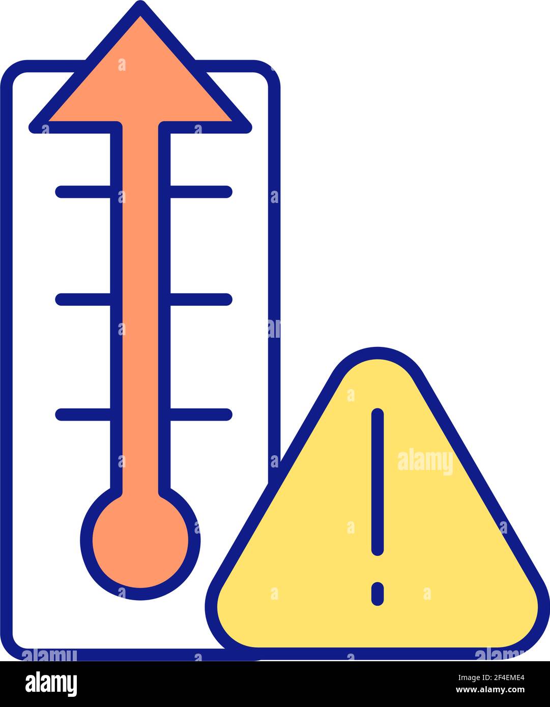 Temperature increase RGB color icon Stock Vector Image & Art - Alamy