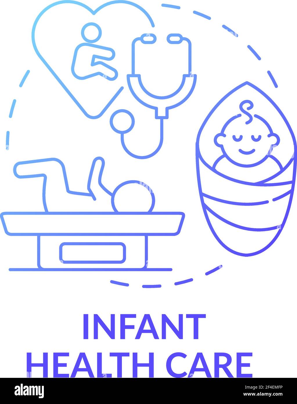 Infant health care blue gradient concept icon Stock Vector Image & Art ...