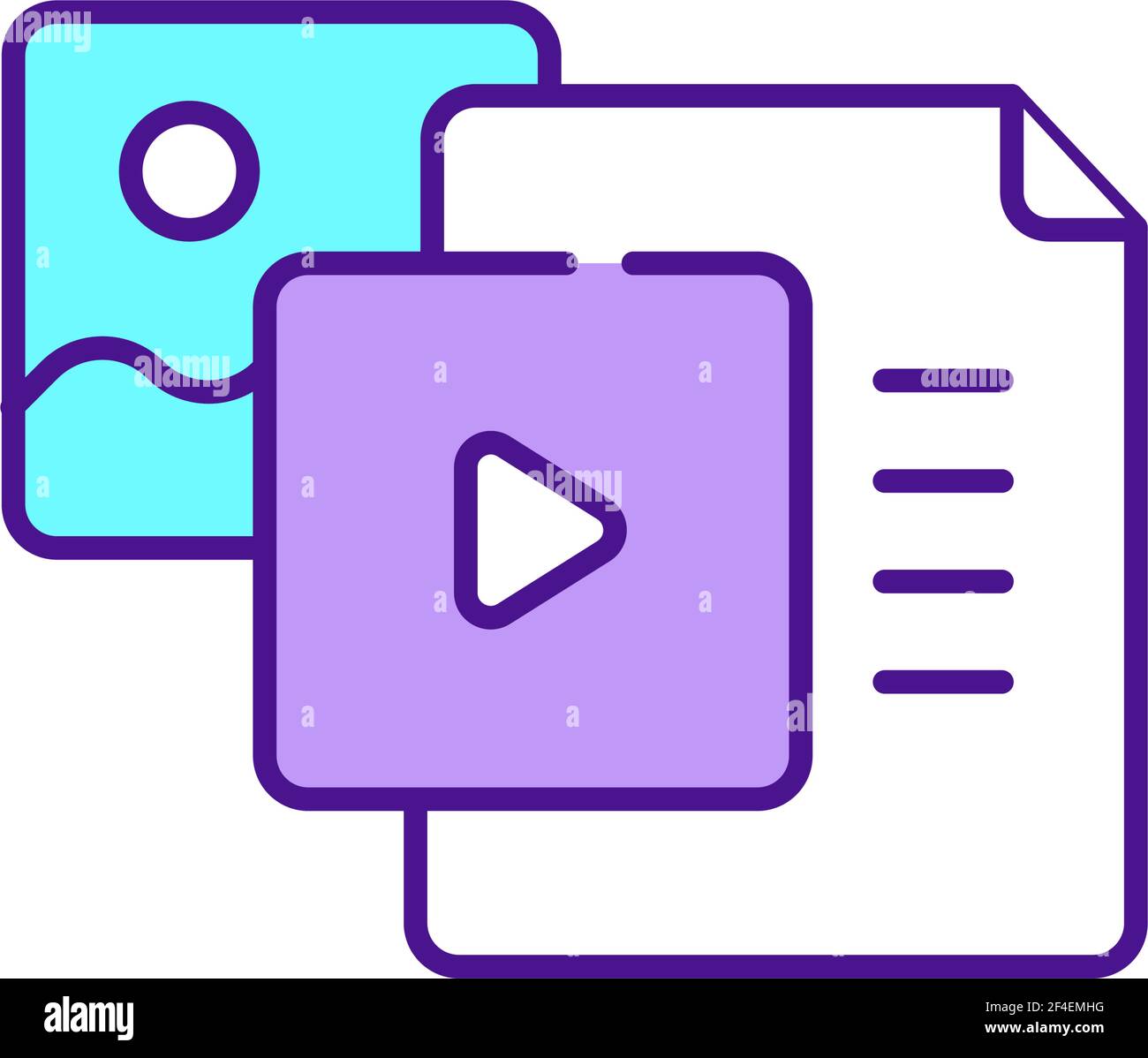 Modern media RGB color icon Stock Vector Image & Art - Alamy