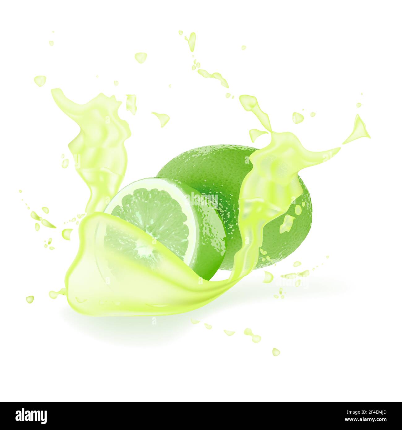 Lime juice splash green background Stock Vector Images - Alamy