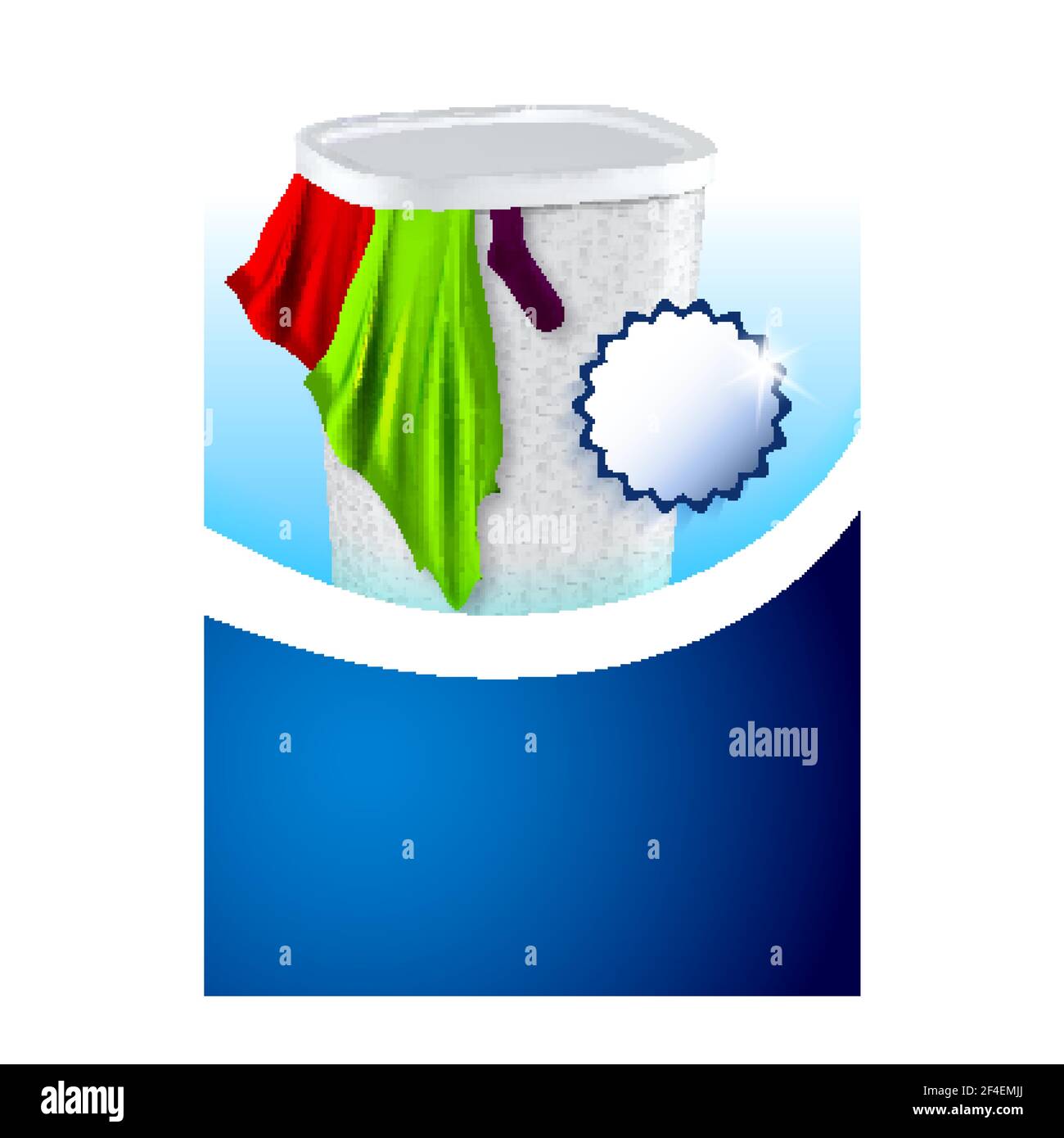 Laundry Washing Service Advertise Poster Vector Illustration Stock ...