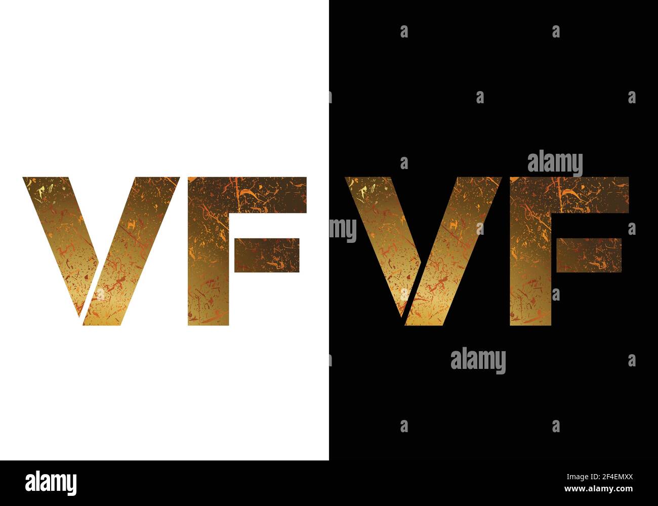 V F Letter Logo Design. Creative V F Letters icon vector Stock Vector ...