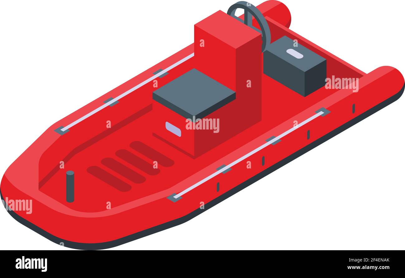 Accident rescue boat icon. Isometric of Accident rescue boat vector ...