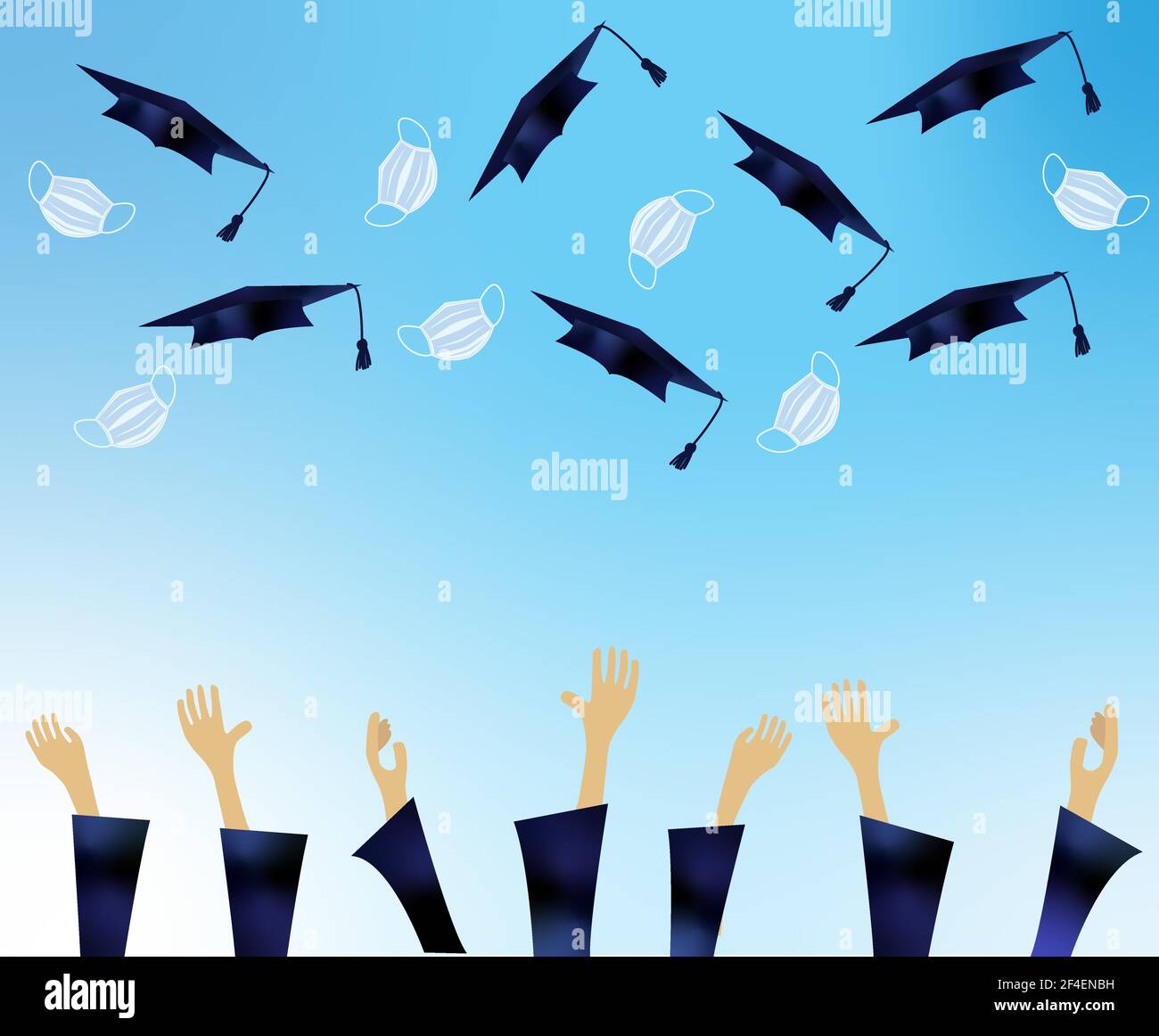 Graduation cap throwing hands hi-res stock photography and images - Alamy