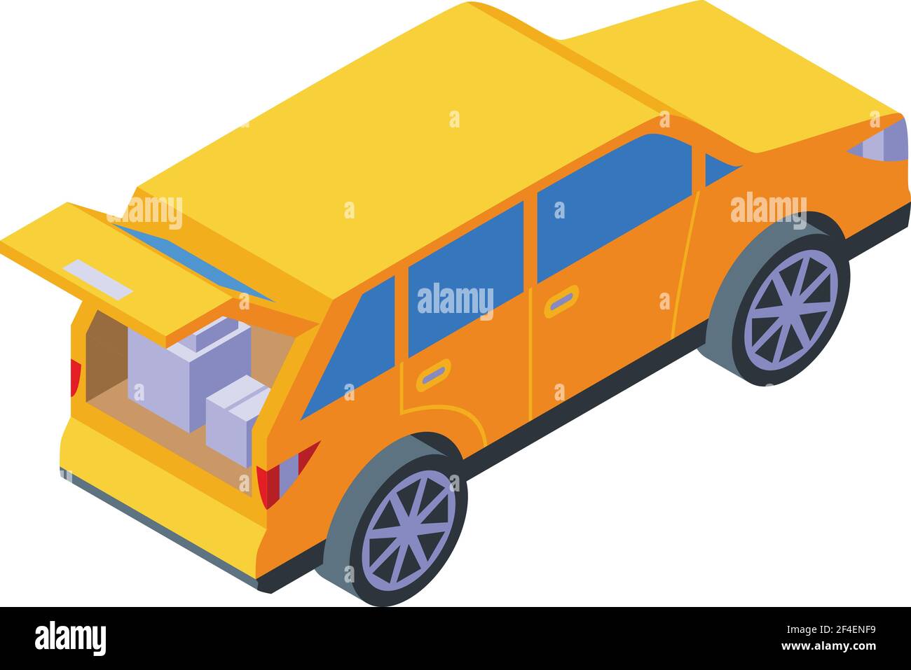 Jeep trunk car icon. Isometric of Jeep trunk car vector icon for web ...