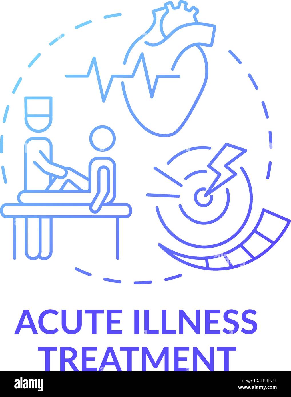 Acute Illness Treatment Blue Gradient Concept Icon Stock Vector Image