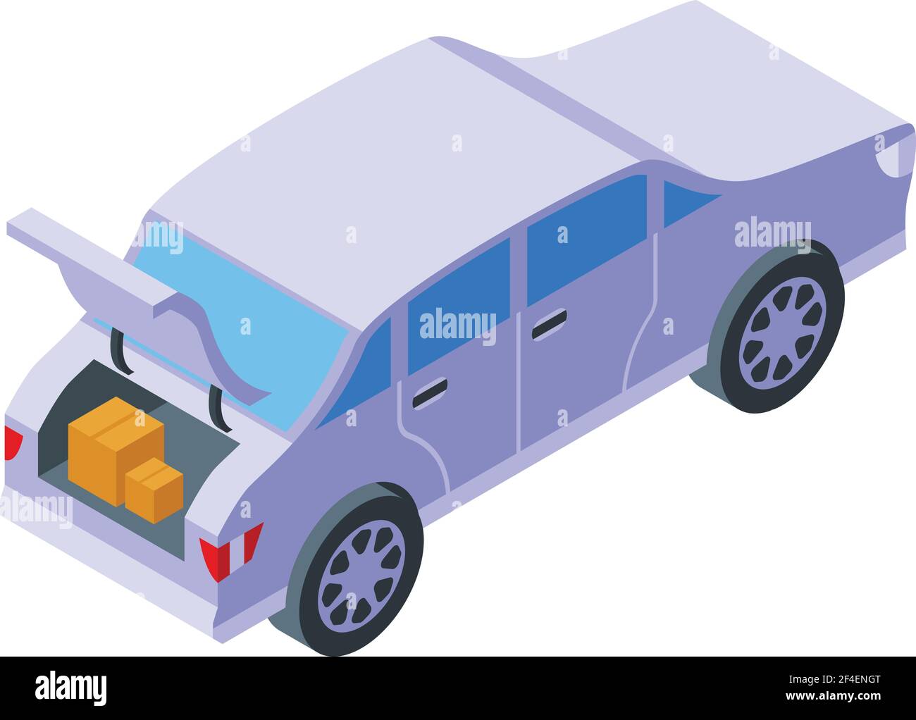 Storage trunk car icon. Isometric of Storage trunk car vector icon for ...