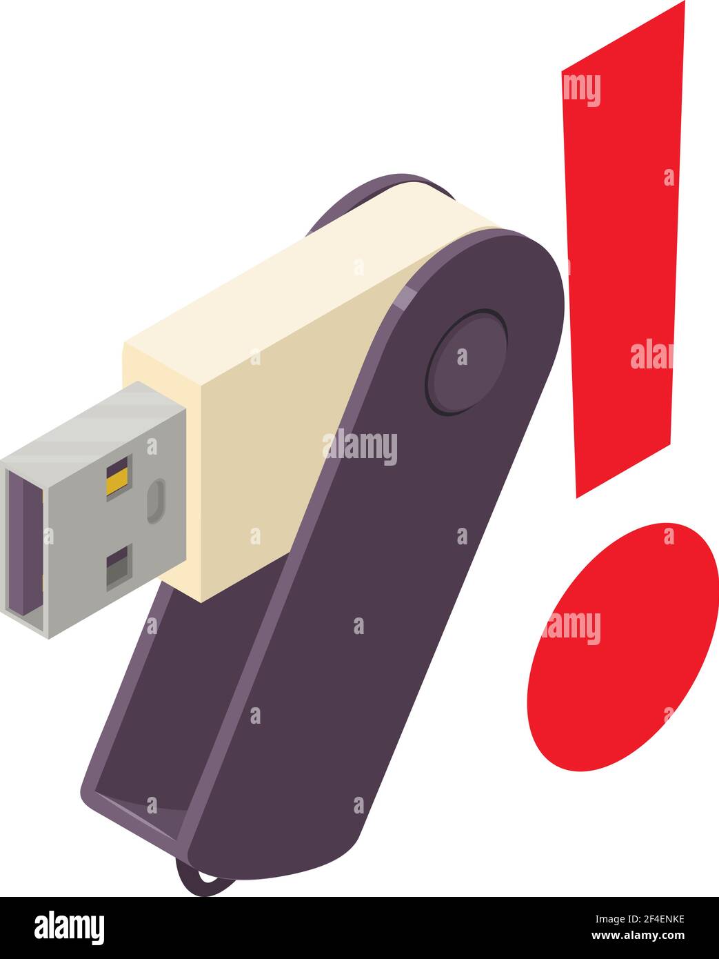Usb error icon. Isometric illustration of usb error vector icon for web ...