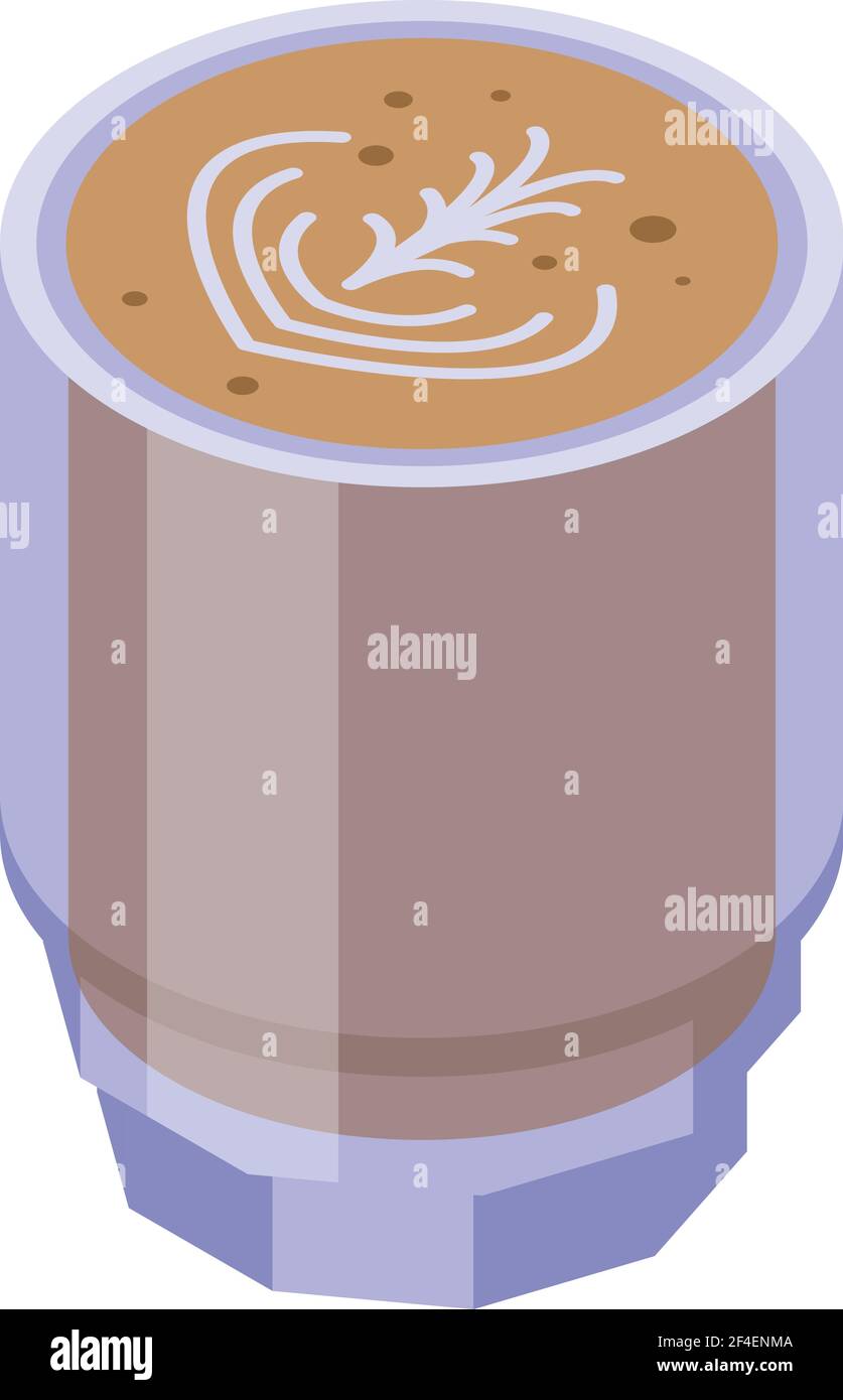 Latte draw icon. Isometric of Latte draw vector icon for web design ...
