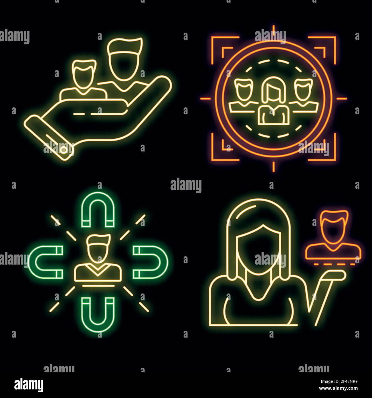 Customer retention icon set. Outline set of customer retention vector ...