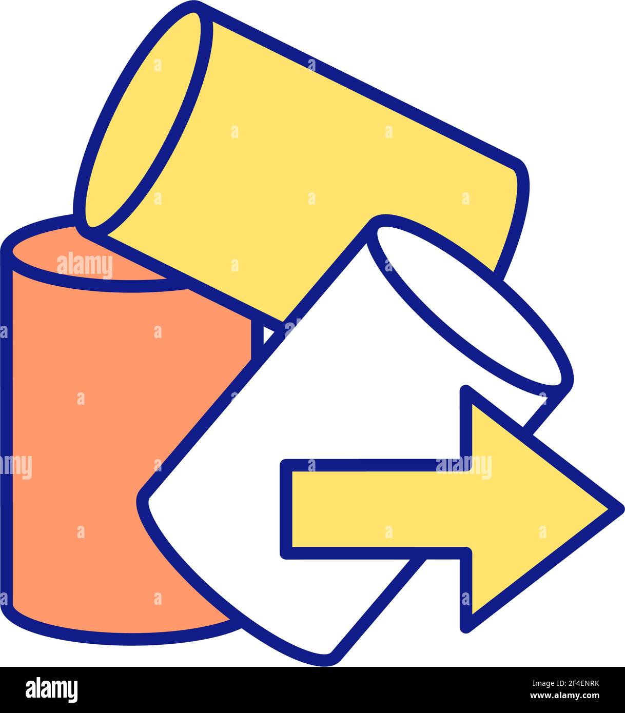 Recycling of plastic waste RGB color icon Stock Vector Image & Art - Alamy