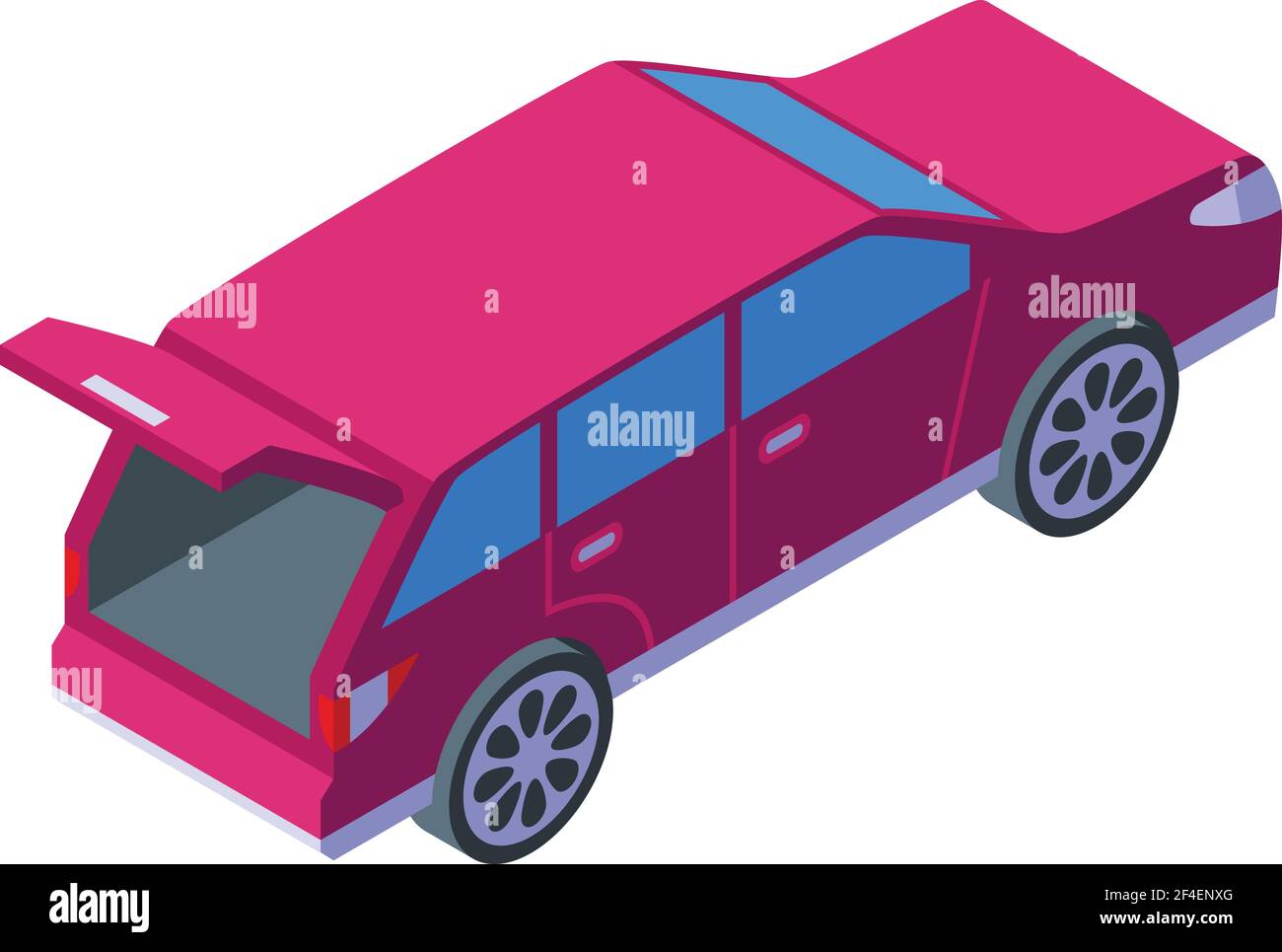Open trunk car icon. Isometric of Open trunk car vector icon for web ...