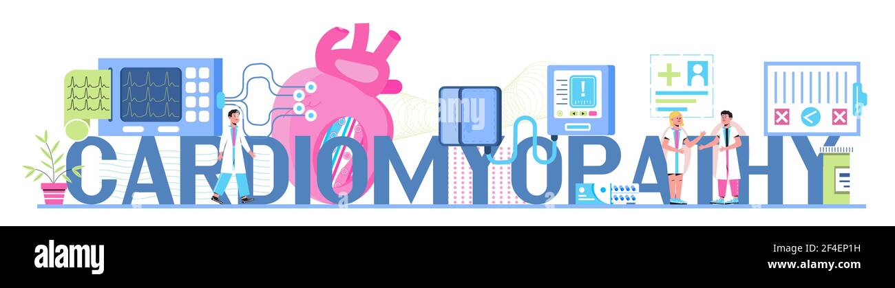 Cardiomyopathy concept vector for medical website, header, blog. Heart ...