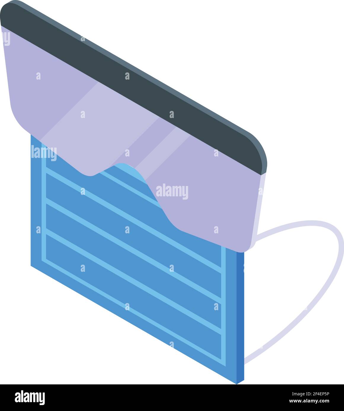 Face shield icon. Isometric of Face shield vector icon for web design ...