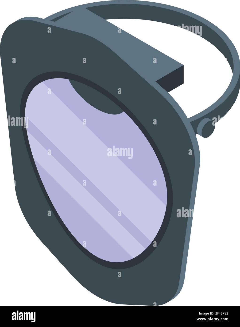 Glass face shield icon. Isometric of Glass face shield vector icon for ...