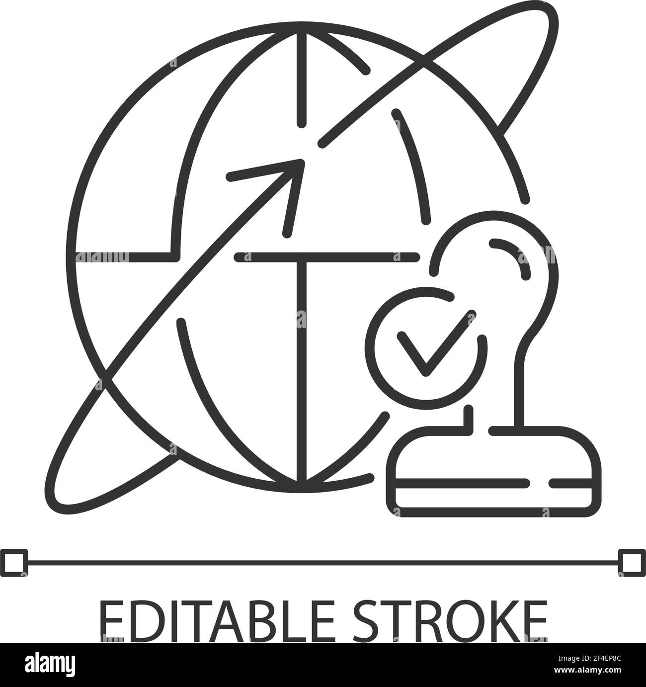 Custom broker linear icon Stock Vector Image & Art - Alamy