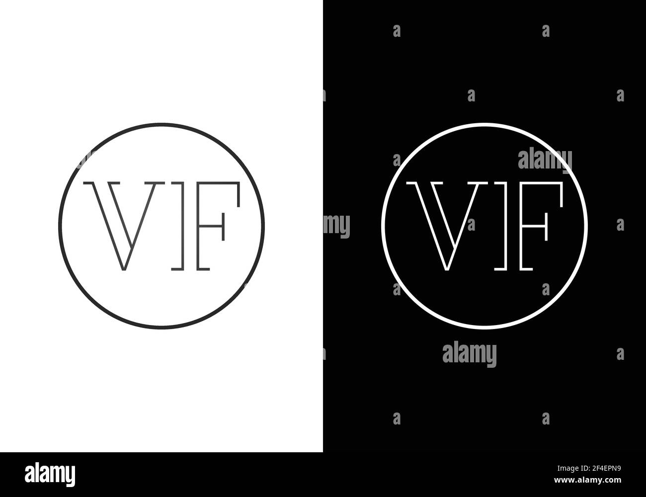 V F Letter Logo Design. Creative V F Letters icon vector Stock Vector ...