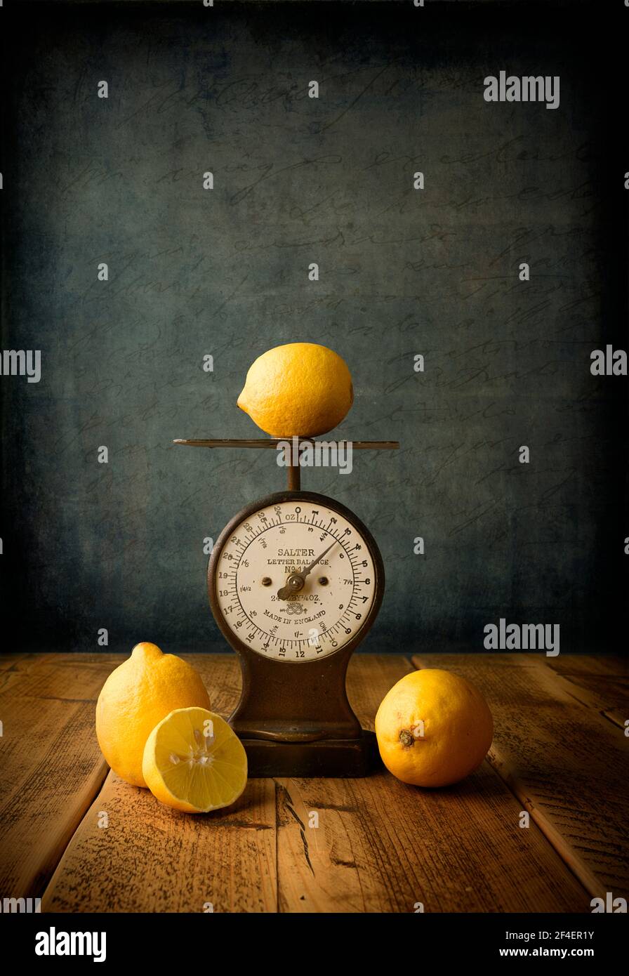 Weighing scales rustic hi-res stock photography and images - Alamy