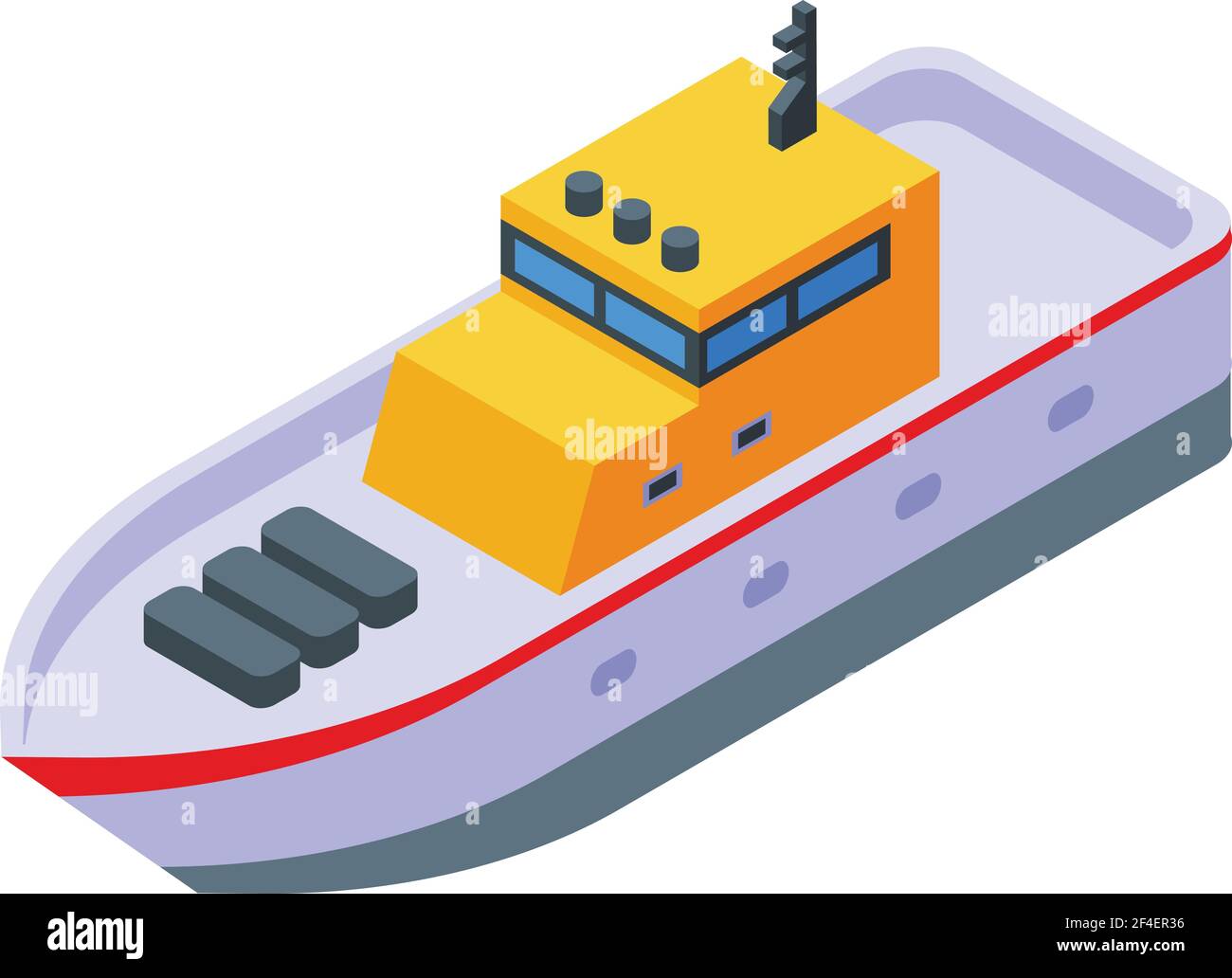 Rescue ship icon. Isometric of Rescue ship vector icon for web design ...