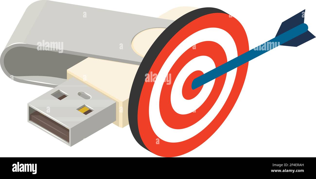 Usb connection icon. Isometric illustration of usb connection vector ...