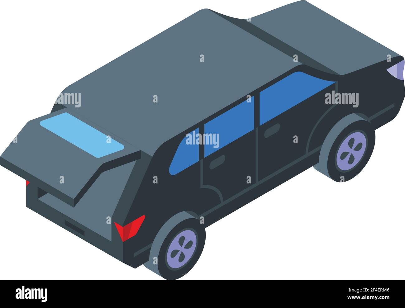 Unlock trunk car icon. Isometric of Unlock trunk car vector icon for ...