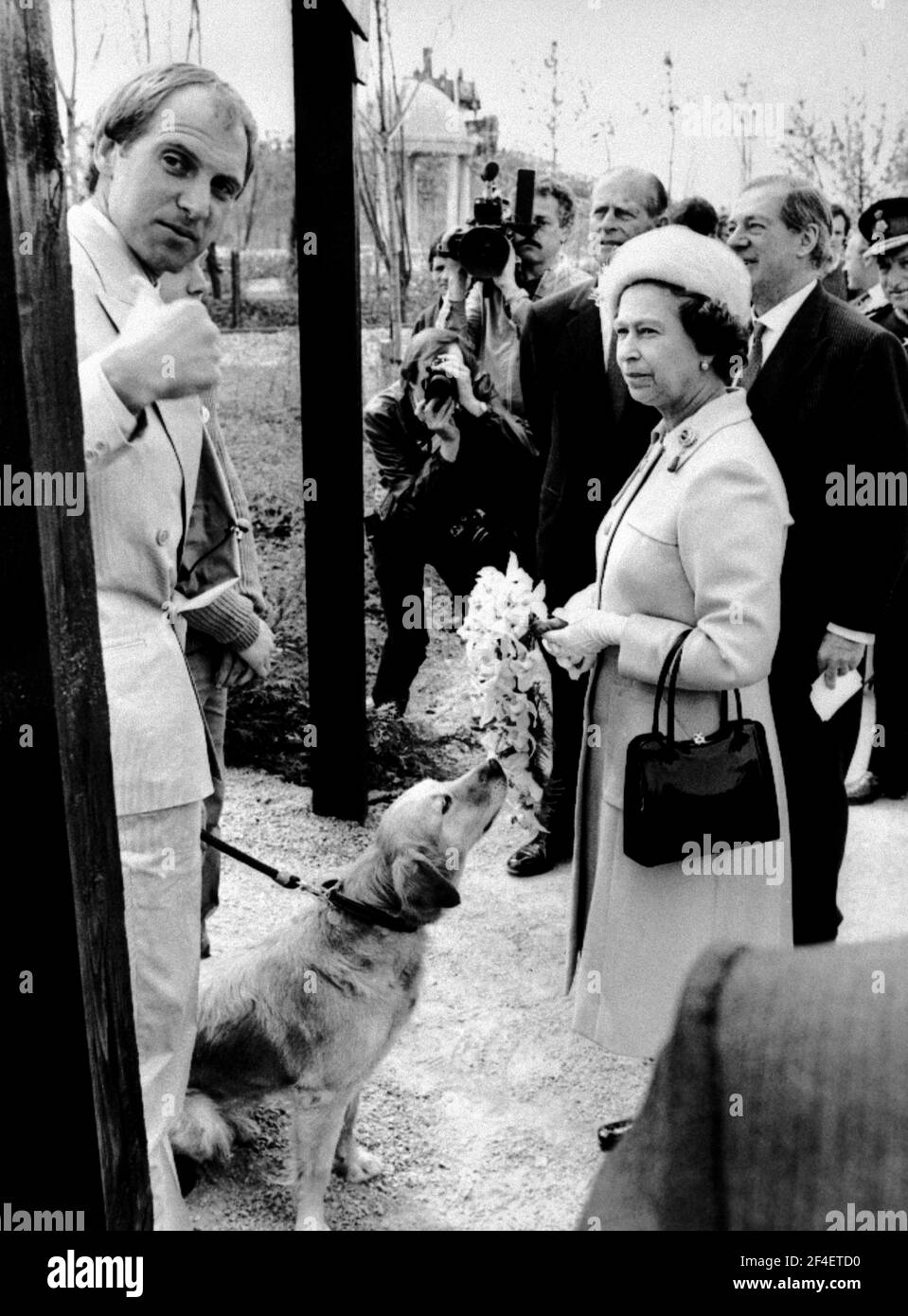 File photo dated 2/5/1985 of Blue Peter Presenter Simon Groom, and ...