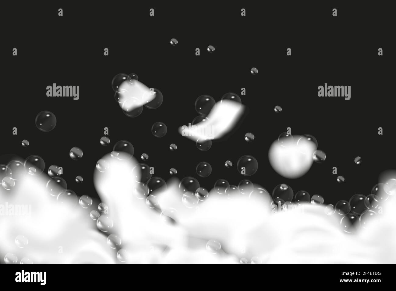 Sparkling shampoo and bath lather vector illustration Stock Vector ...