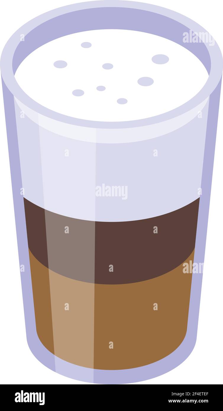 Latte break icon. Isometric of Latte break vector icon for web design ...
