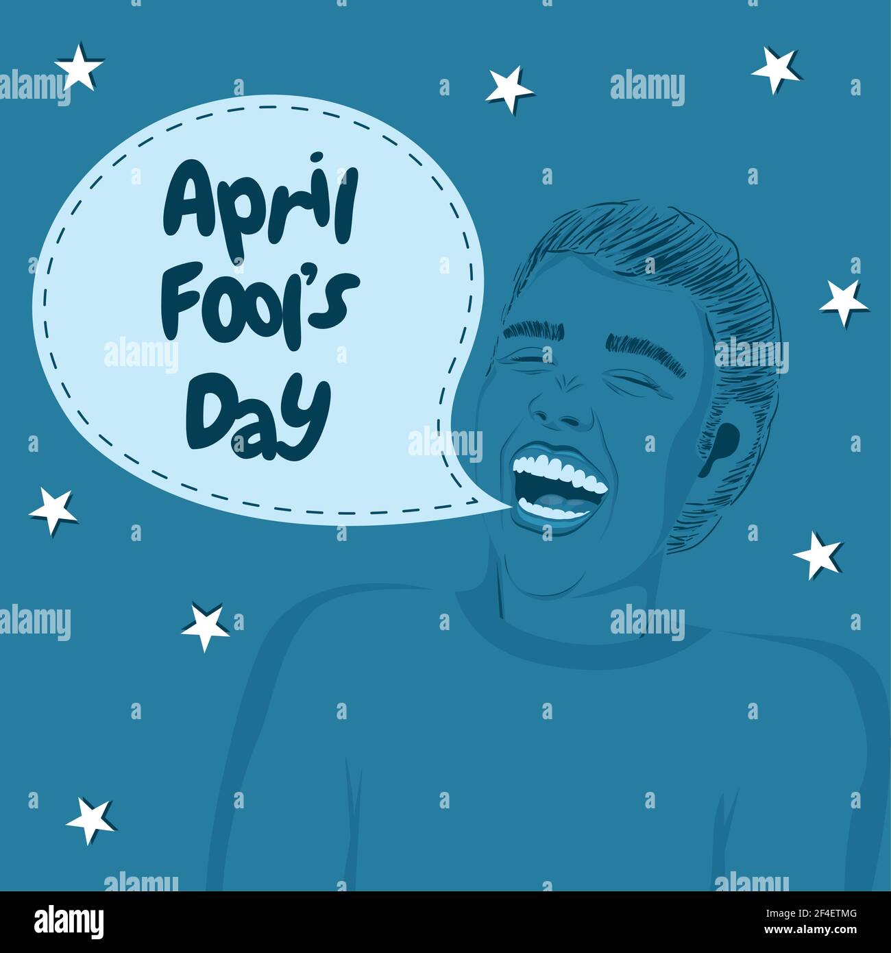 April fool day poster. Happy man pop art style - Vector Stock Vector ...
