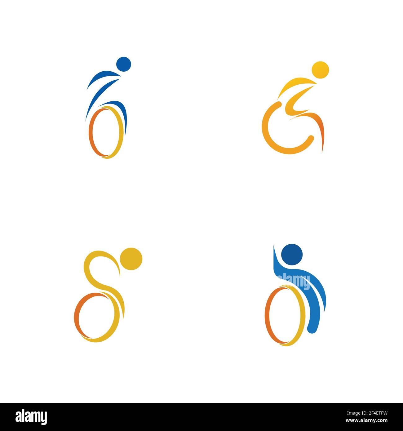 disability logo set vector illustration design template - vector Stock ...