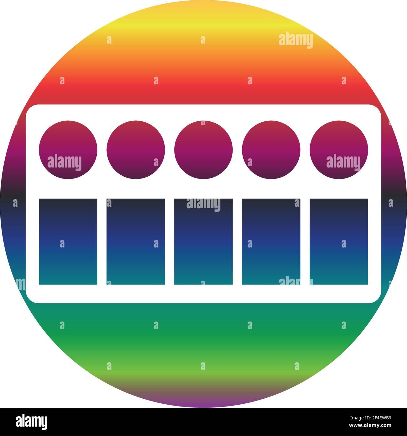 Color palette icon of a set. Rainbow gradient vector EPS 10 Stock ...