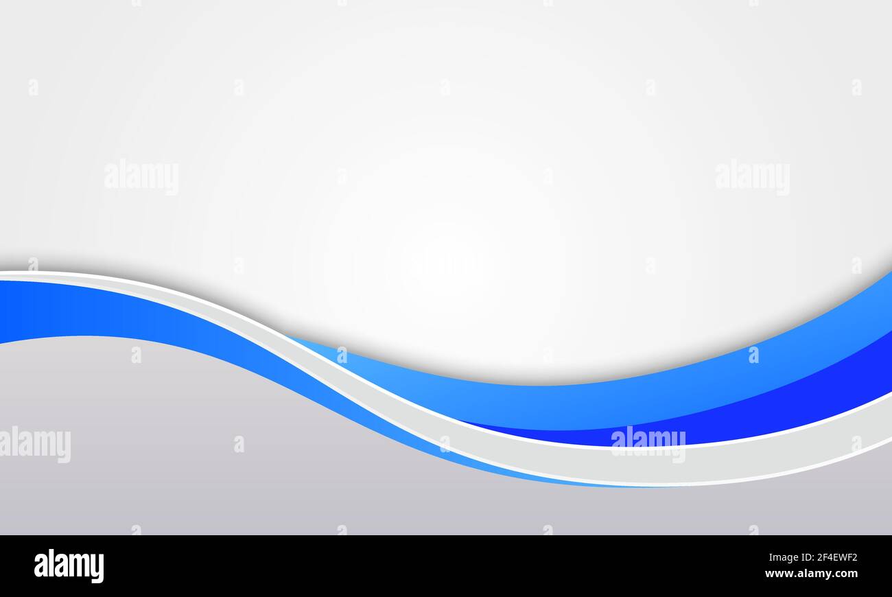 Blue and gray wave shape background. New design for your business Stock ...