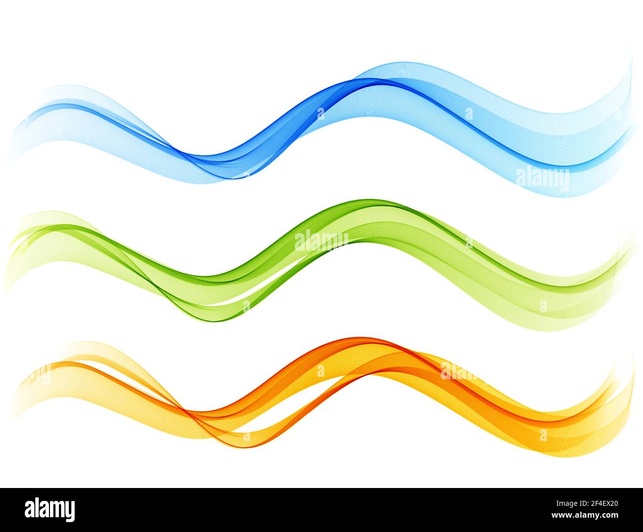 Set of color abstract wave design element Stock Vector Image & Art - Alamy