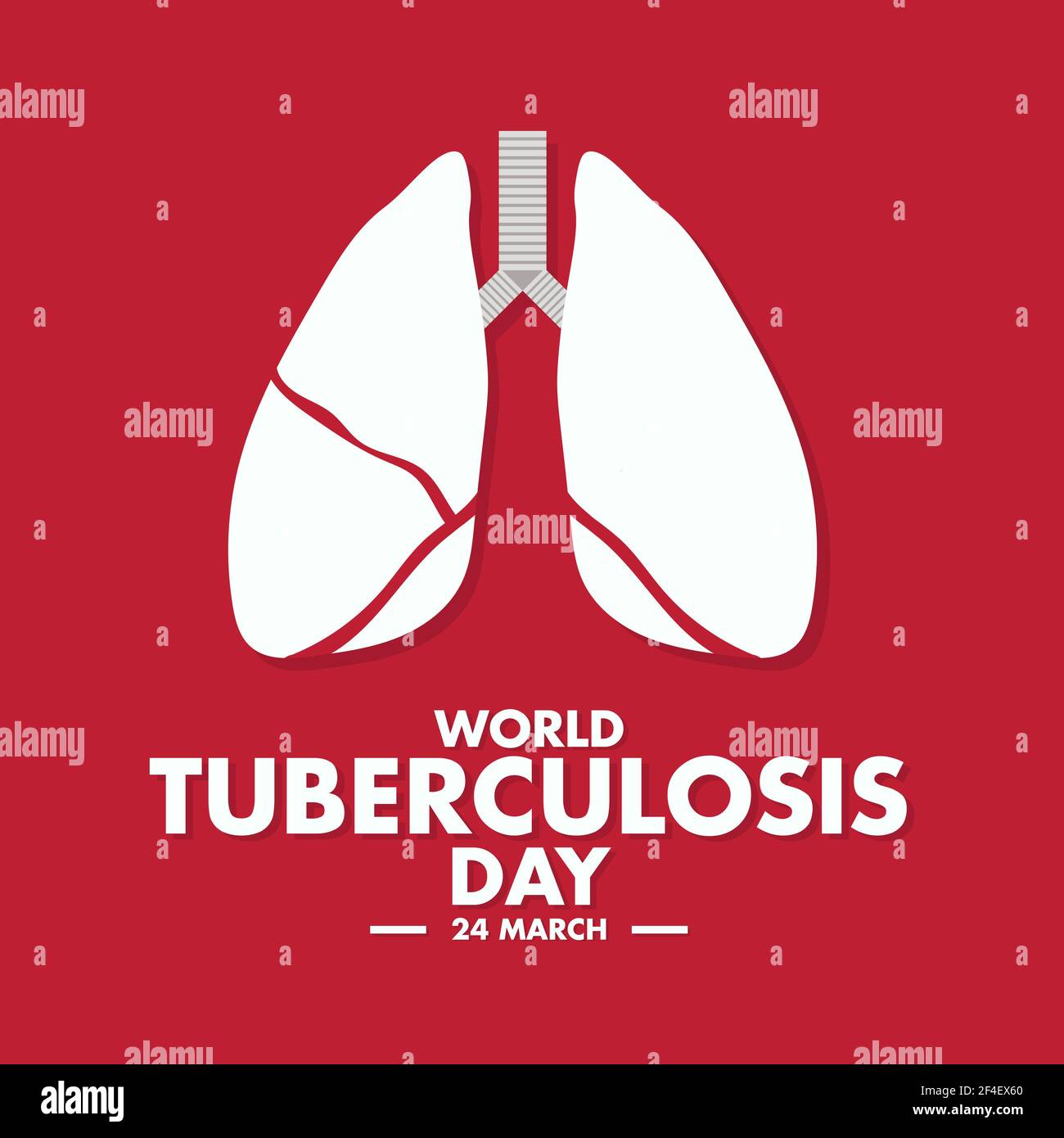 World Tuberculosis Day 24 March poster, healthcare campaign ...