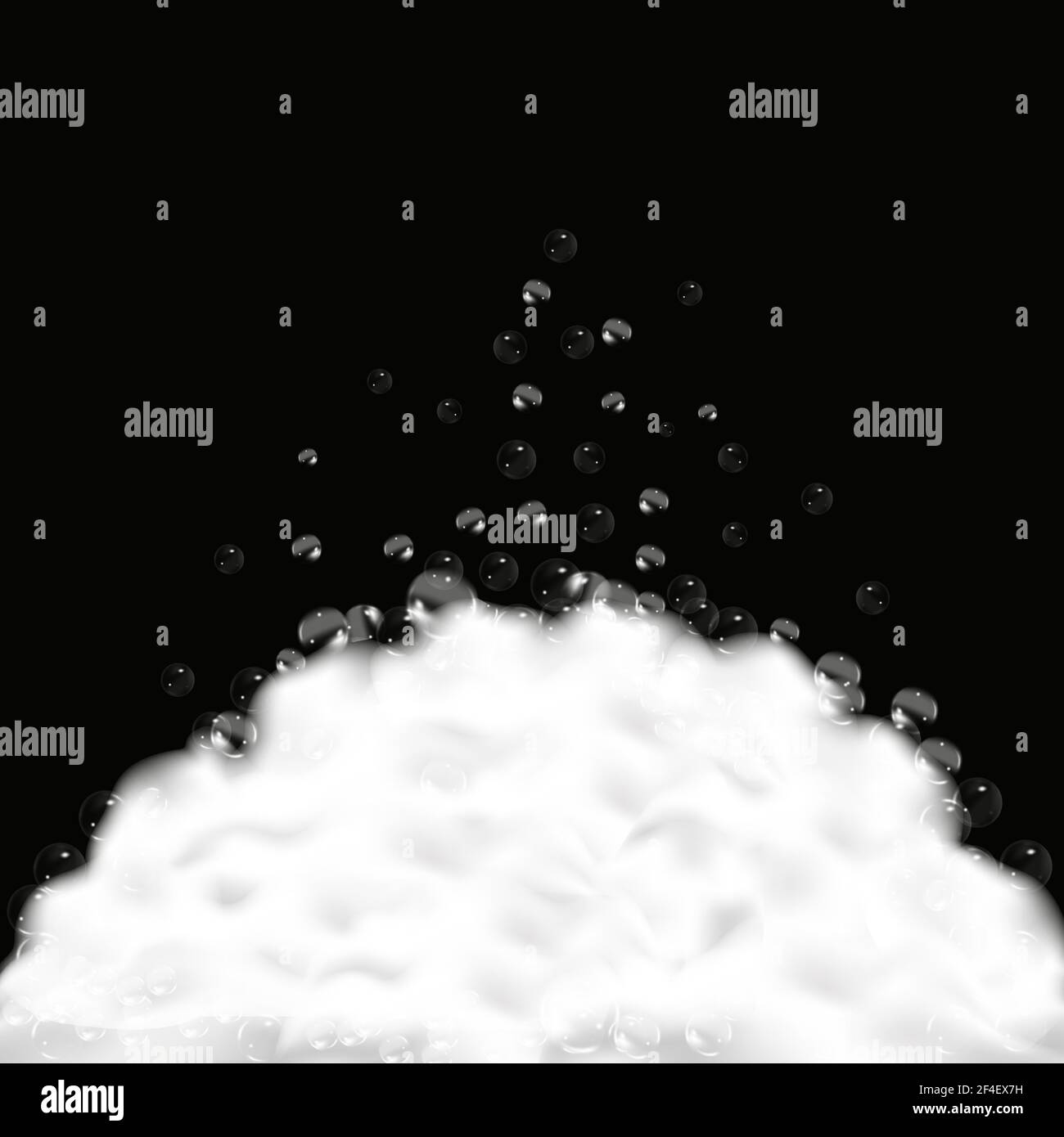 Sparkling shampoo and bath lather vector illustration Stock Vector ...