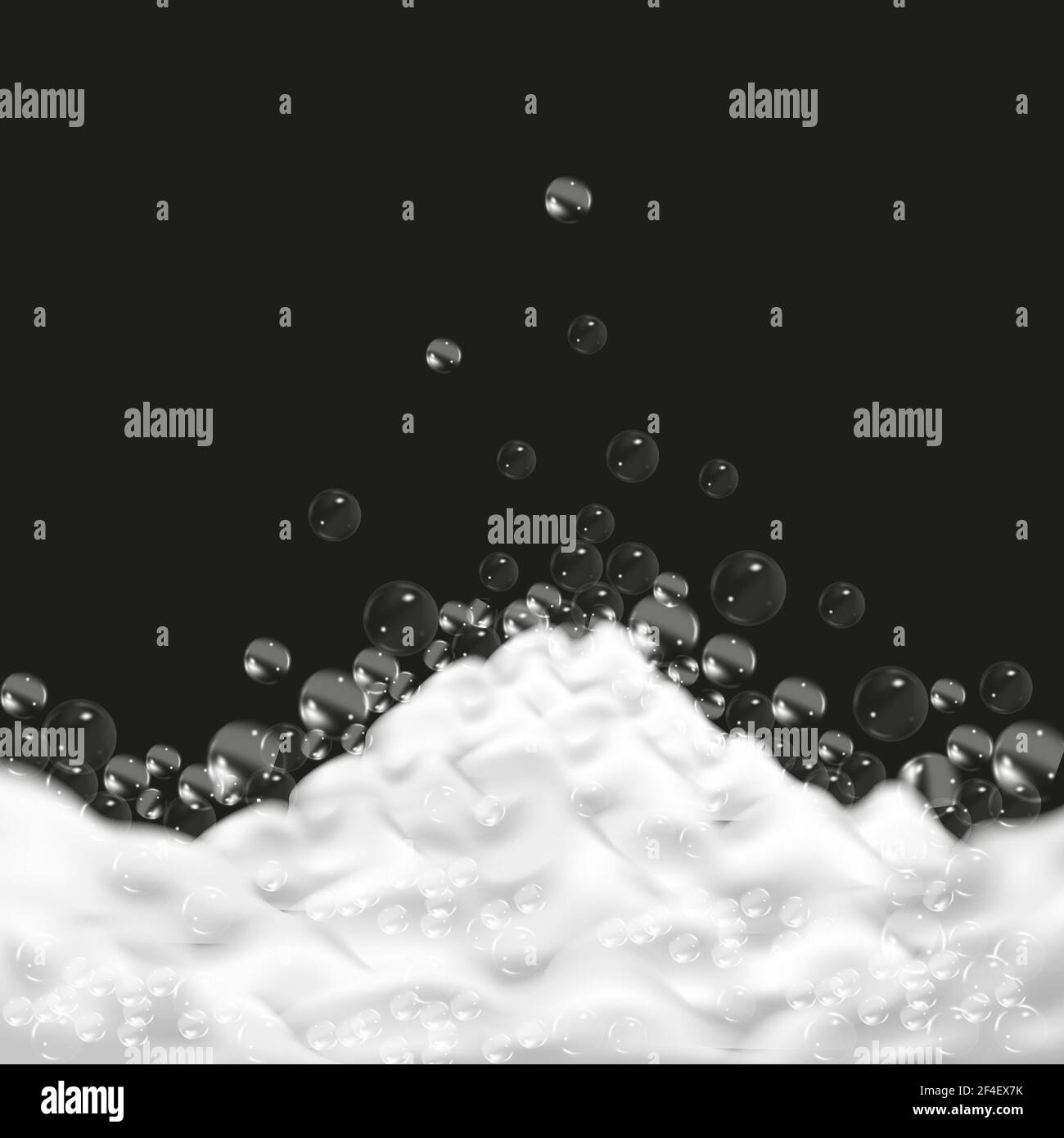 Sparkling shampoo and bath lather vector illustration Stock Vector ...