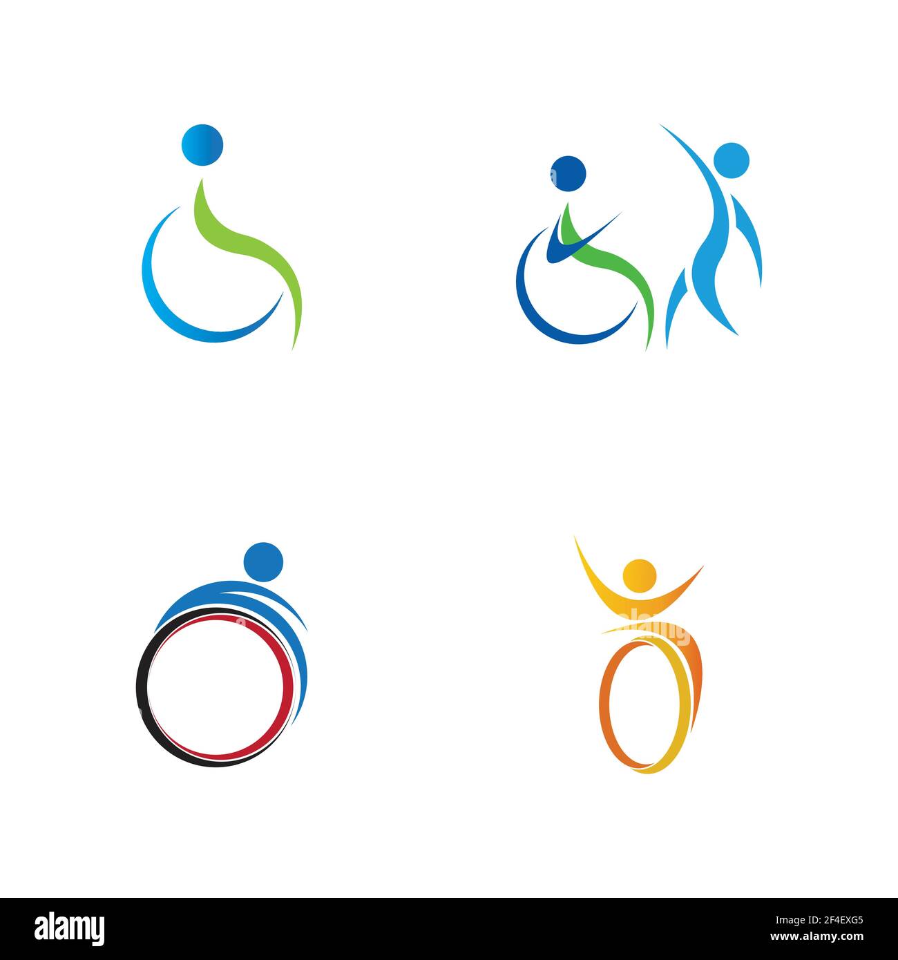 disability logo vector illustration design template - vector Stock ...