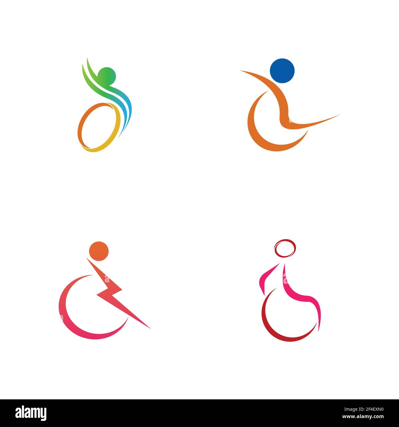 disability logo set vector illustration design template - vector Stock ...