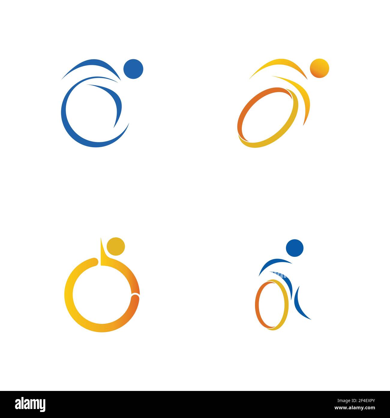 disability logo set vector illustration design template - vector Stock ...