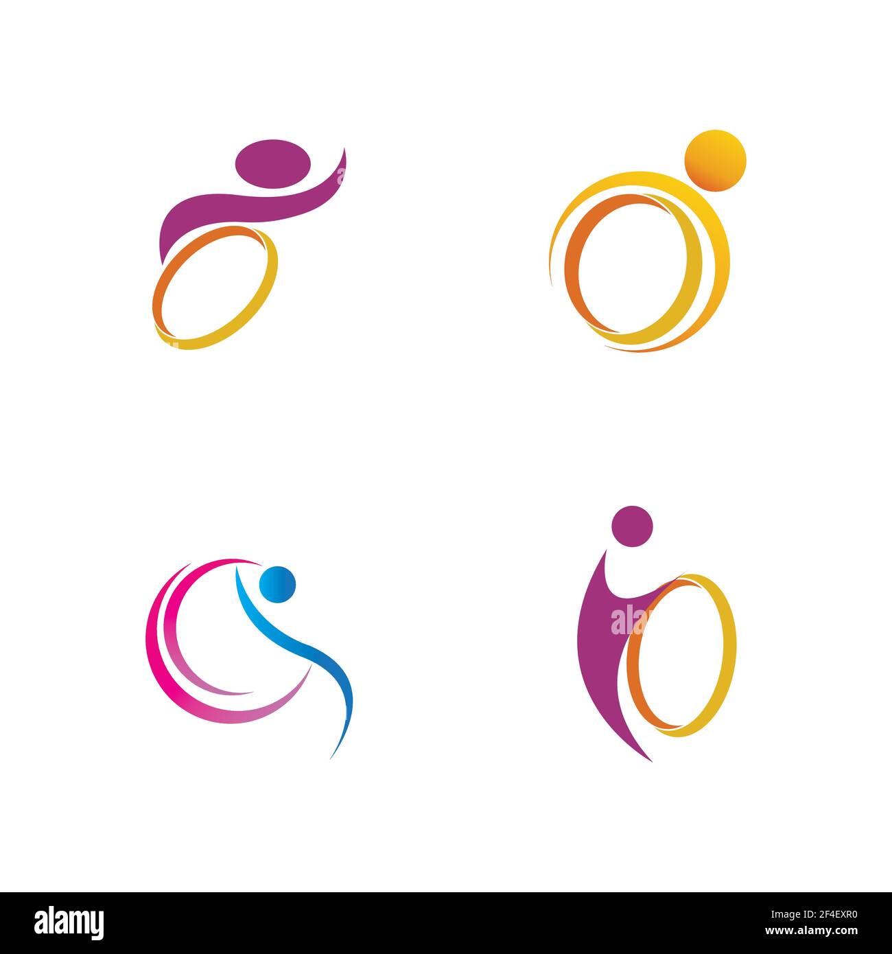 disability logo set vector illustration design template - vector Stock ...