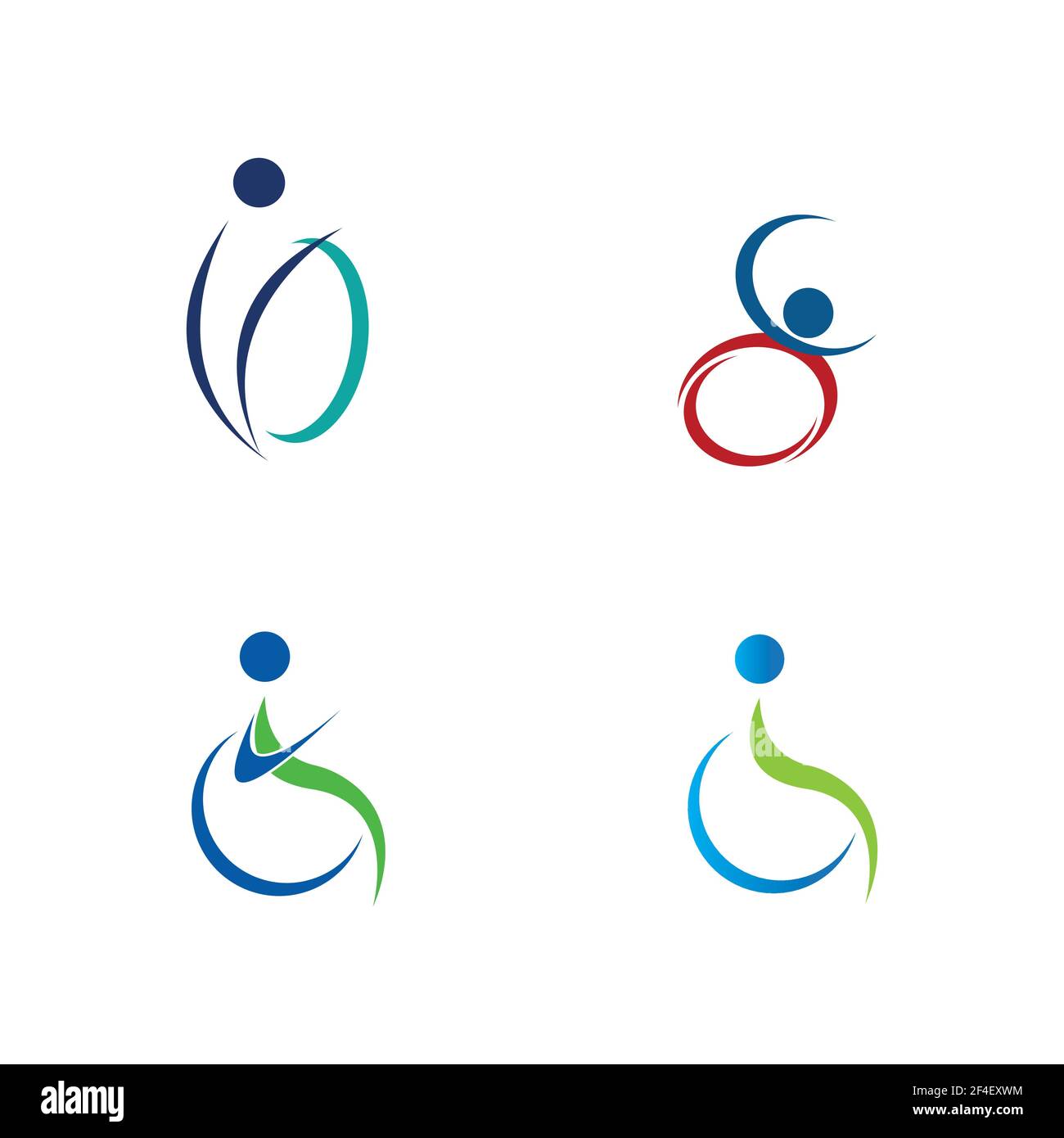 disability logo set vector illustration design template - vector Stock ...