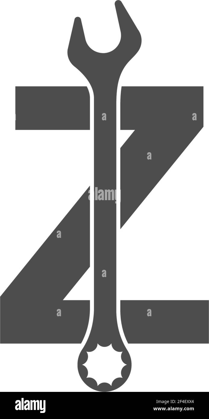 Letter Z logo icon with wrench design vector illustration Stock Vector ...