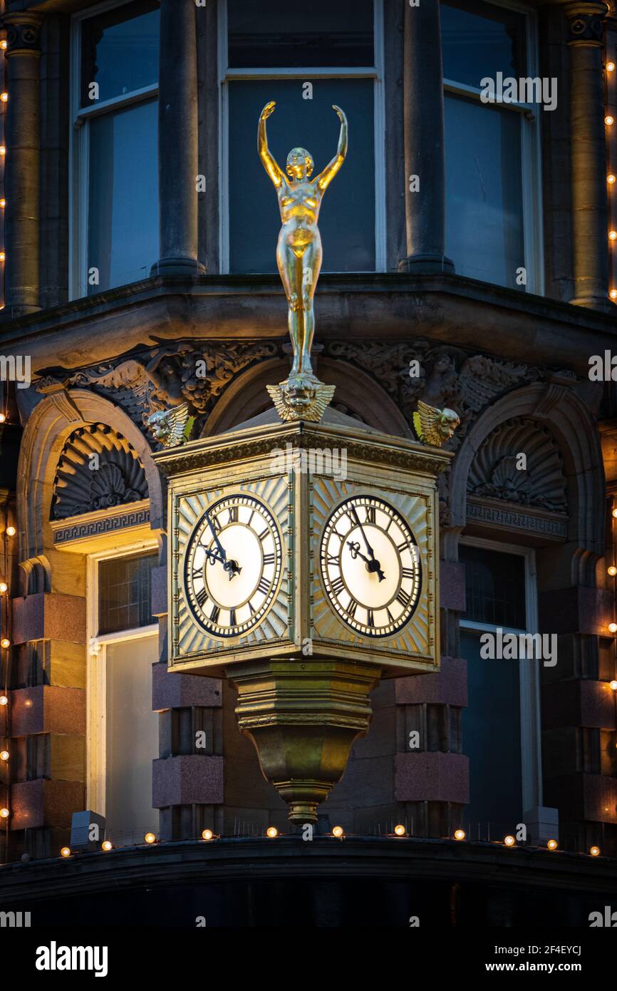Newcastle goldsmiths clock hi-res stock photography and images - Alamy